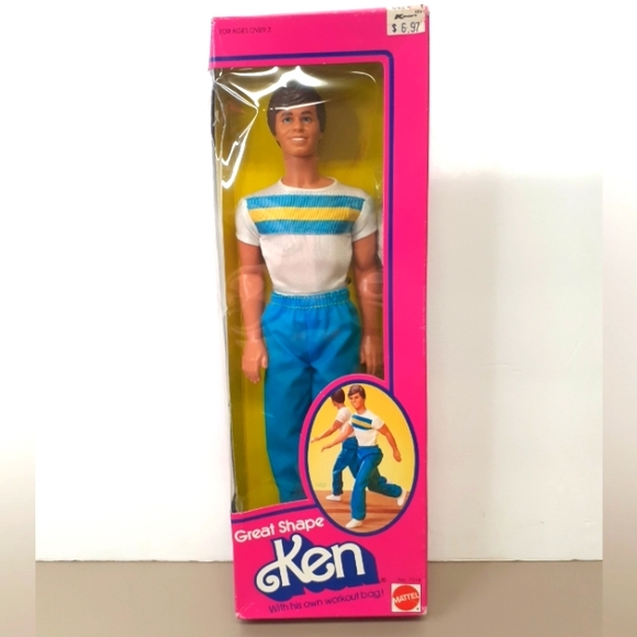 Other | Barbie Great Shape Ken Doll With Workout Bag Mattel 1983 7318 ...